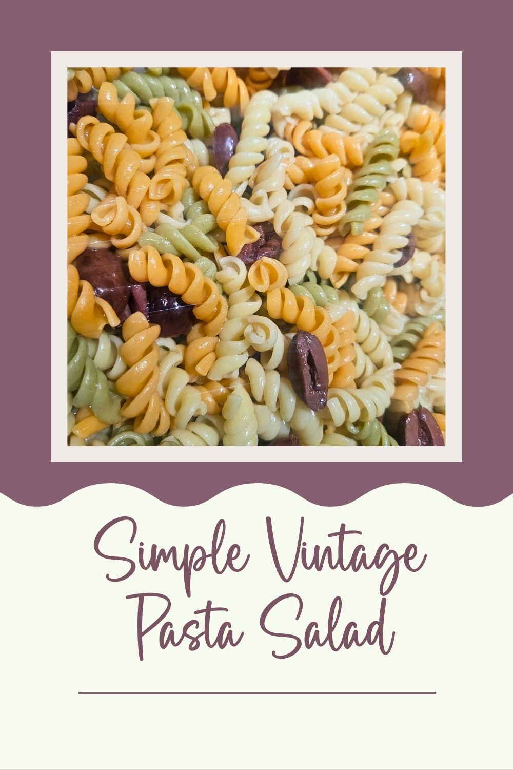 Easy Vintage Red Wine Vinegar Pasta Salad - Lintukoto Homestead