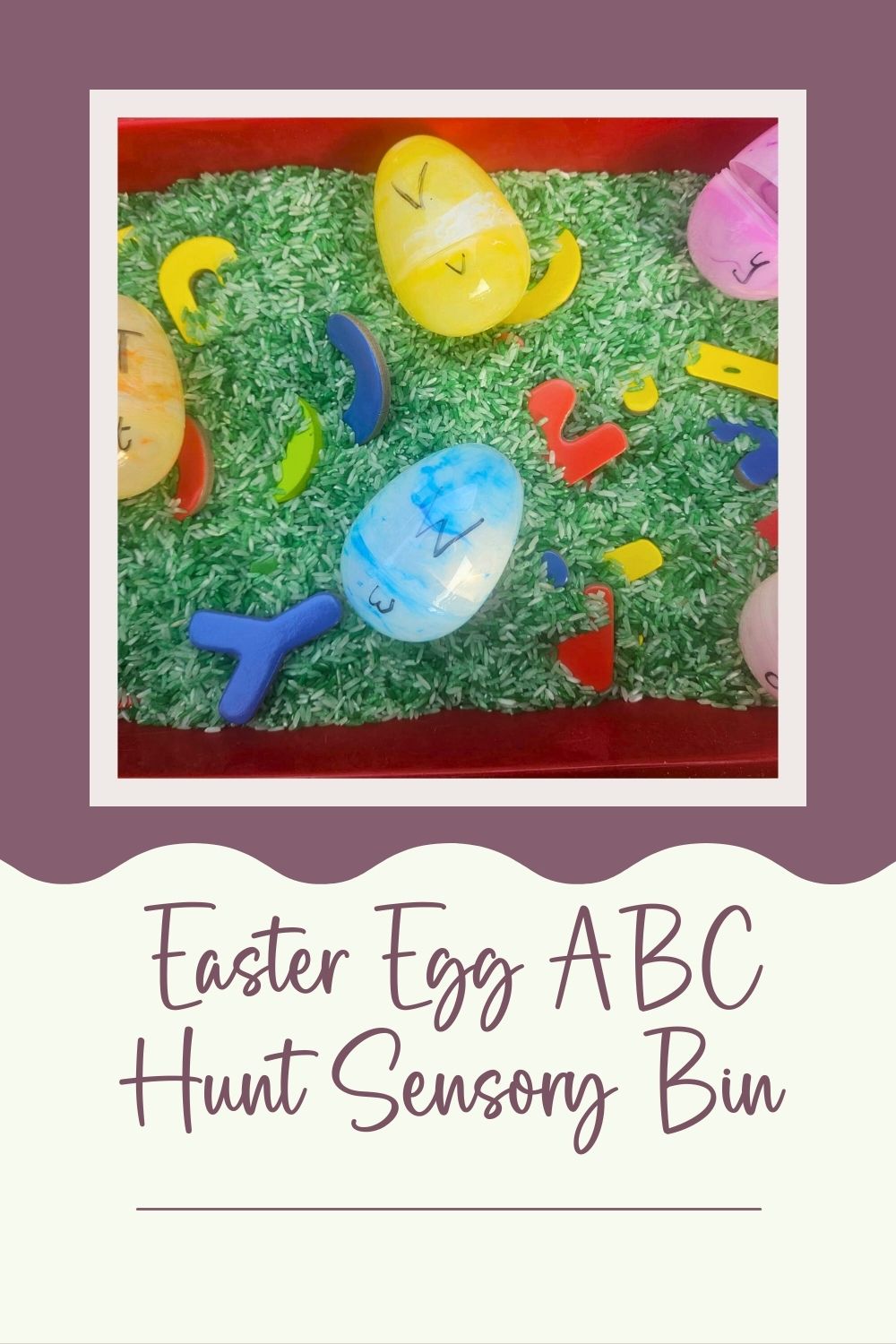 Easter Egg ABC Hunt Sensory Bin - Hands On Learning Activity ...